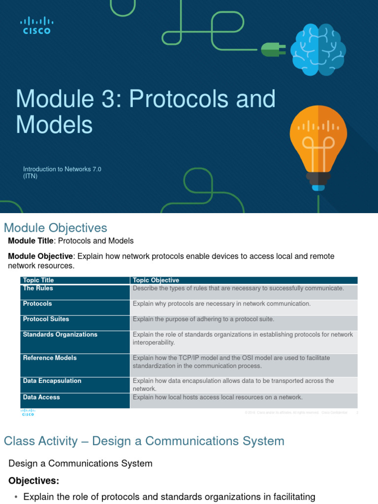 ITN Module 3 | PDF | Osi Model | Computer Network
