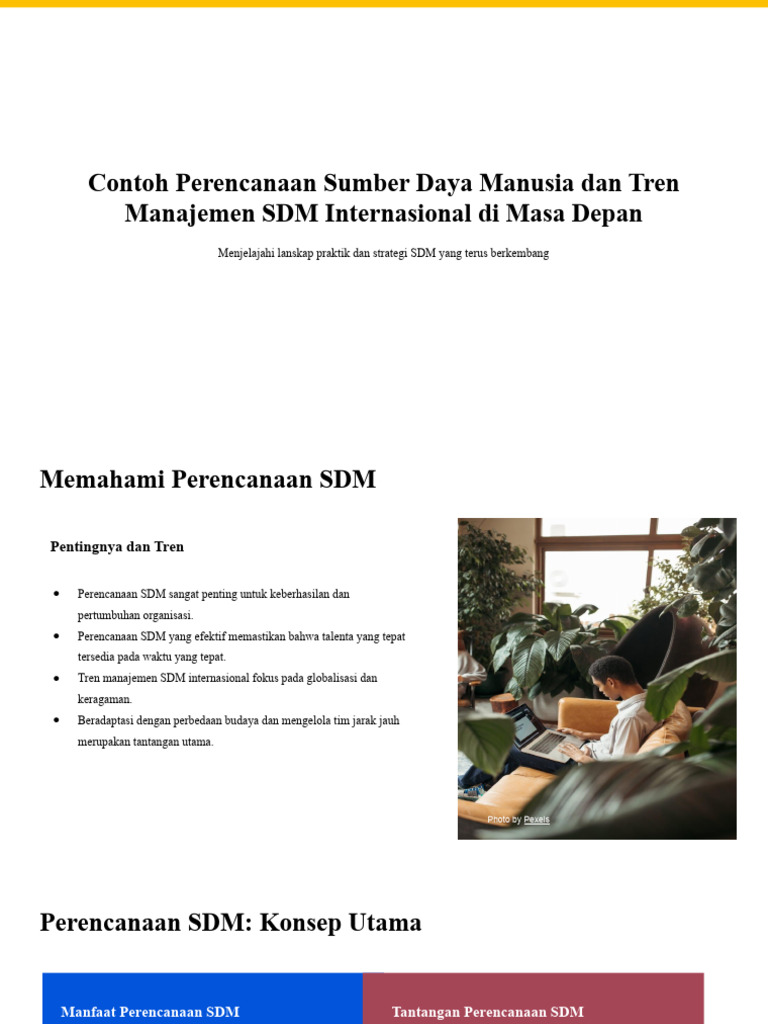 Contoh Perencanaan Sumber Daya Manusia Dan Tren Manajemen SDM ...