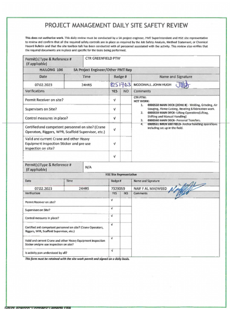 Daily Safety Review Report 07.02.24 | PDF