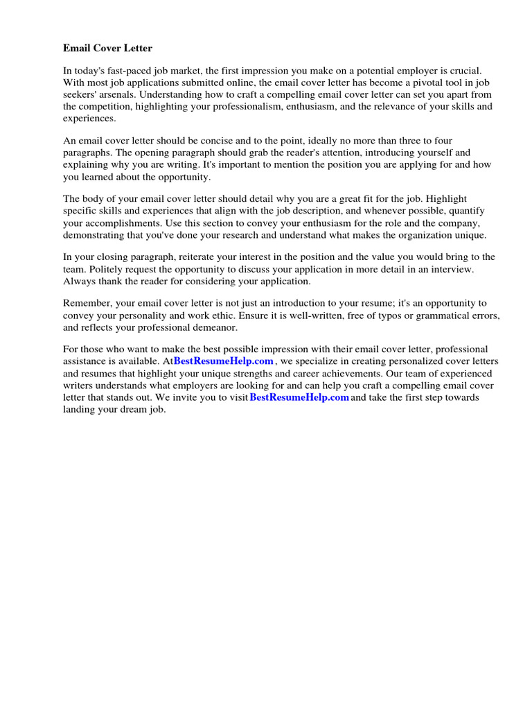 Email Cover Letter Format | PDF | Résumé | Recruitment