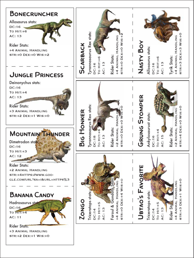 Dino Cards | PDF