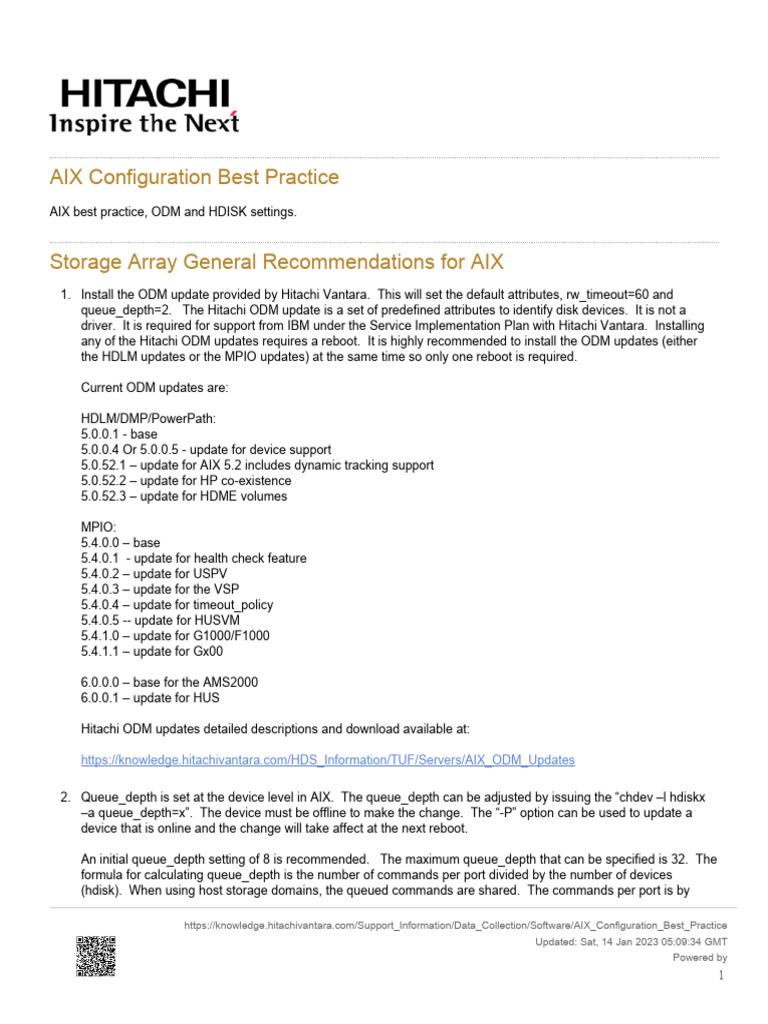 AIX Configuration Best Practice HDS | PDF | Booting | Computer Science