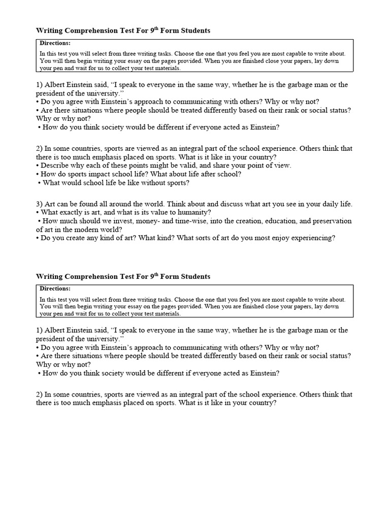 9th Writing | PDF | Experience | Albert Einstein