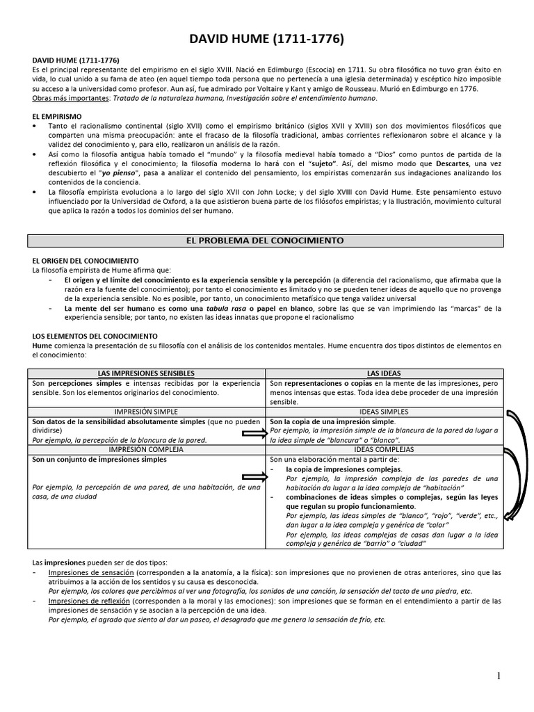 David Hume | PDF | David Hume | Causalidad