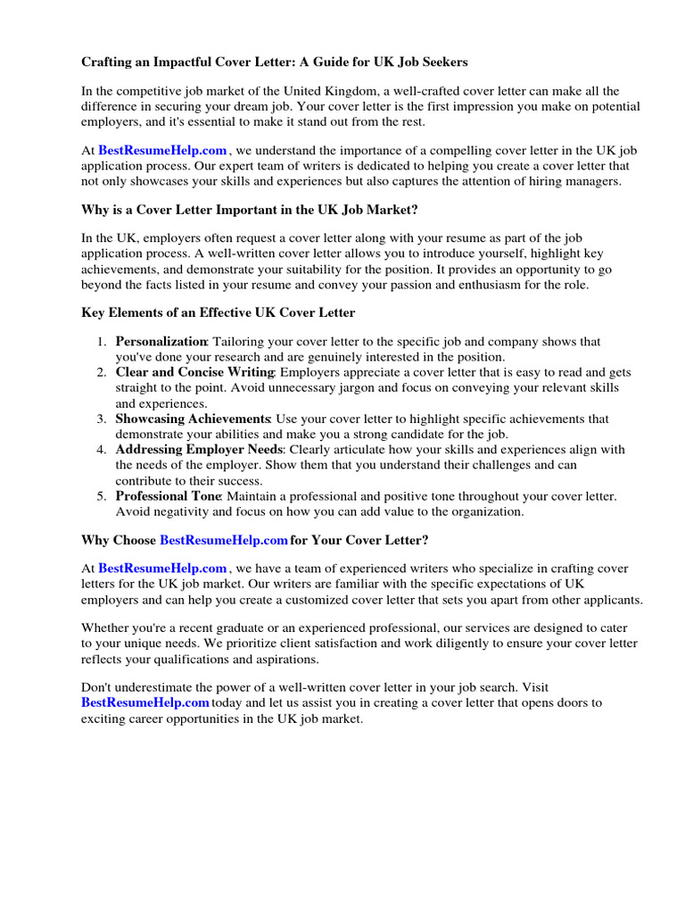 Cover Letter Doc Uk | PDF | Résumé | Microsoft Word