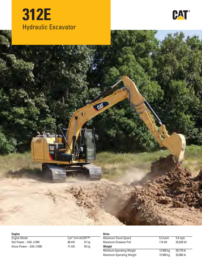 Cat 312E | PDF | Horsepower | Biodiesel