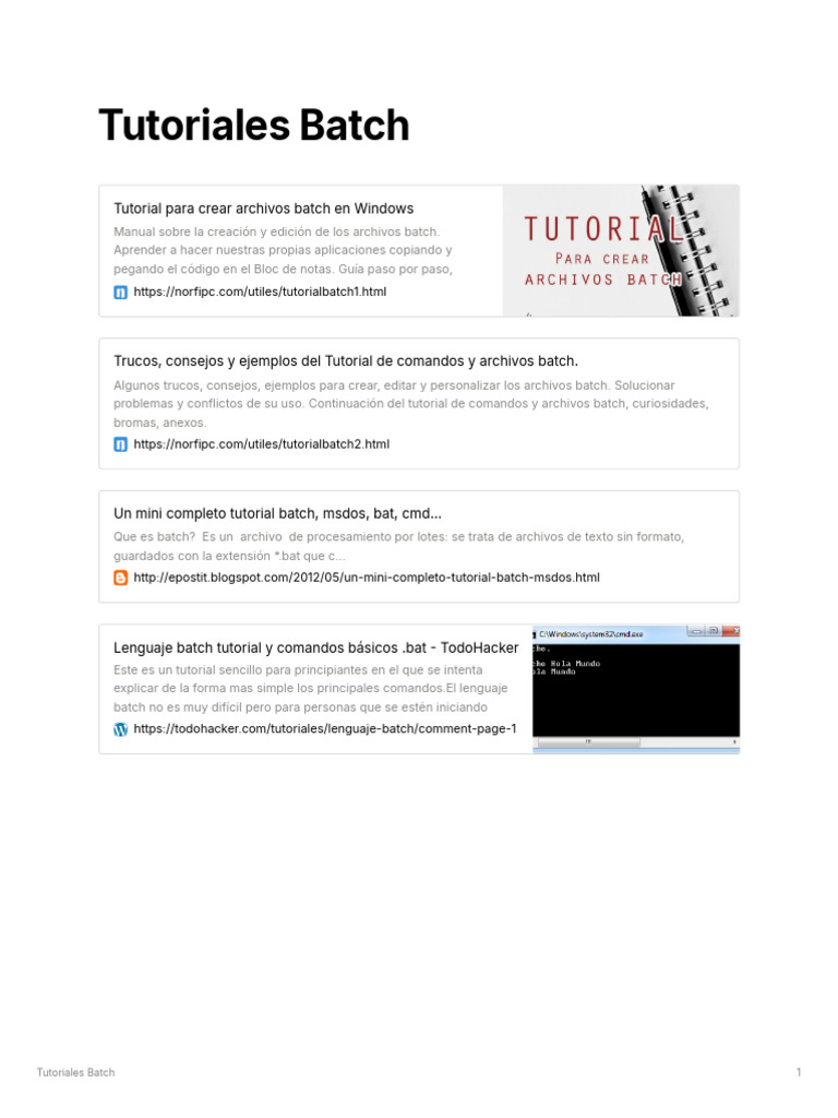 Tutorial Batch Pdf