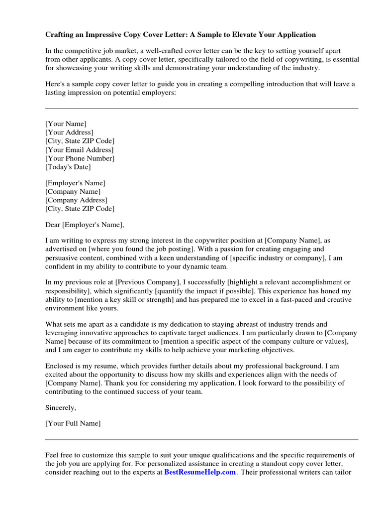 Copy Cover Letter Sample | PDF | Résumé | Http Cookie