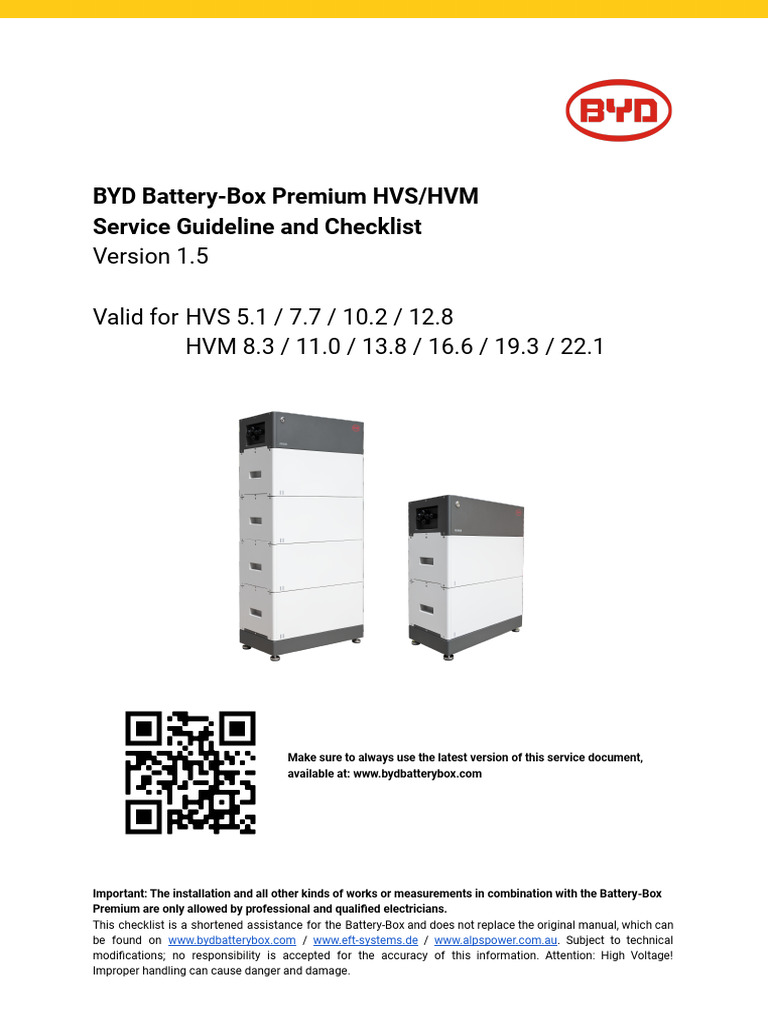 2022-01-11 BYD Battery-Box Premium HVS HVM Service Guideline and ...