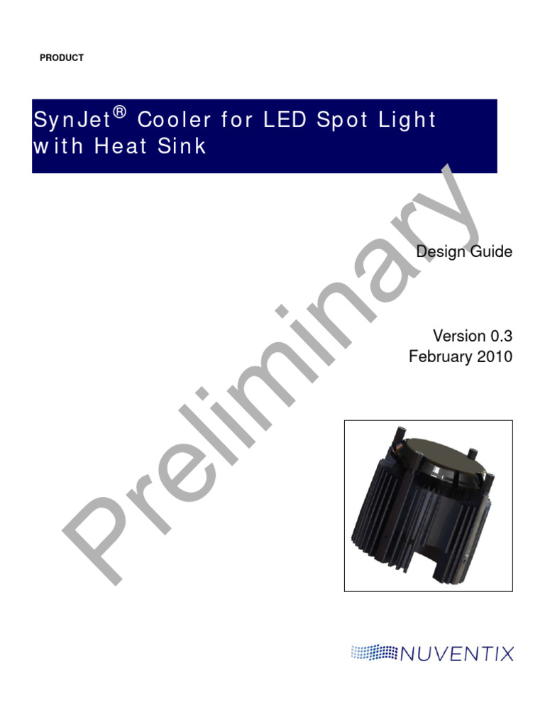 PF - SynJet Cooler For LED Spot Light Design Guide | PDF | Electrostatic Discharge | Light ...