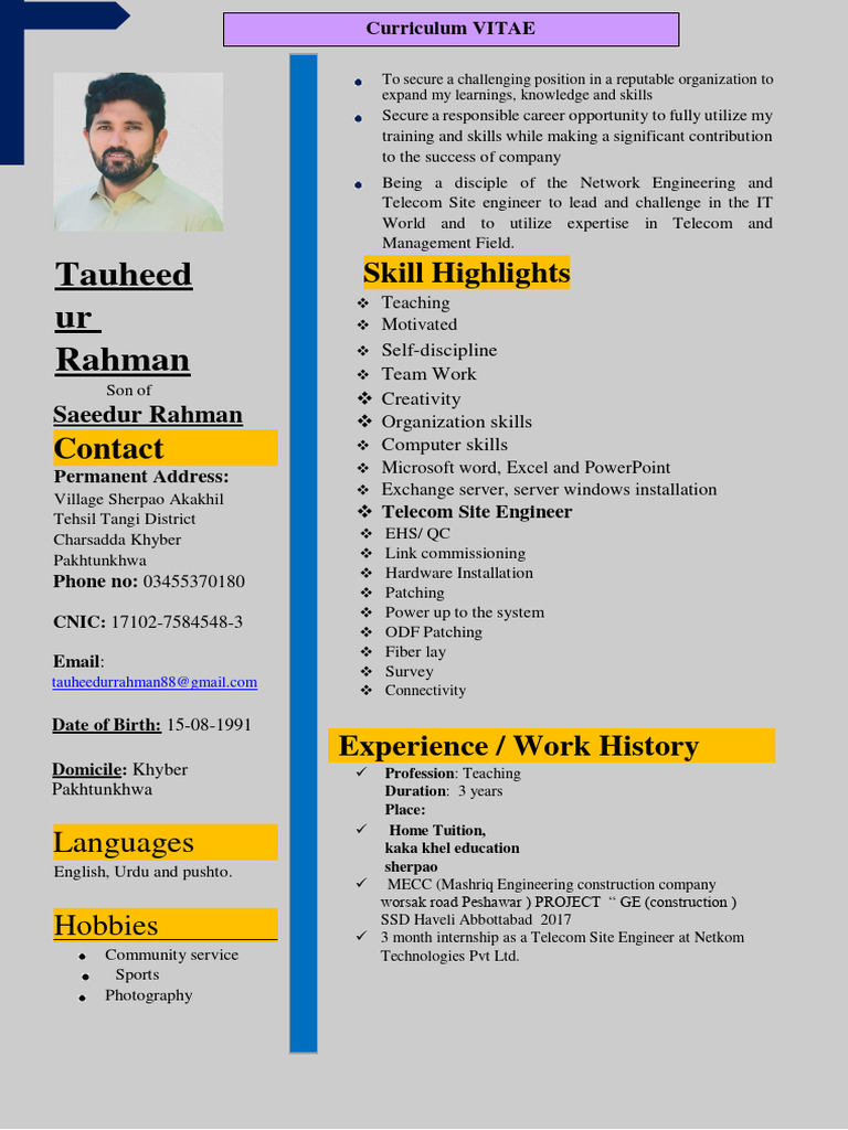 Tauheed CV Pro | PDF | Computing | Software