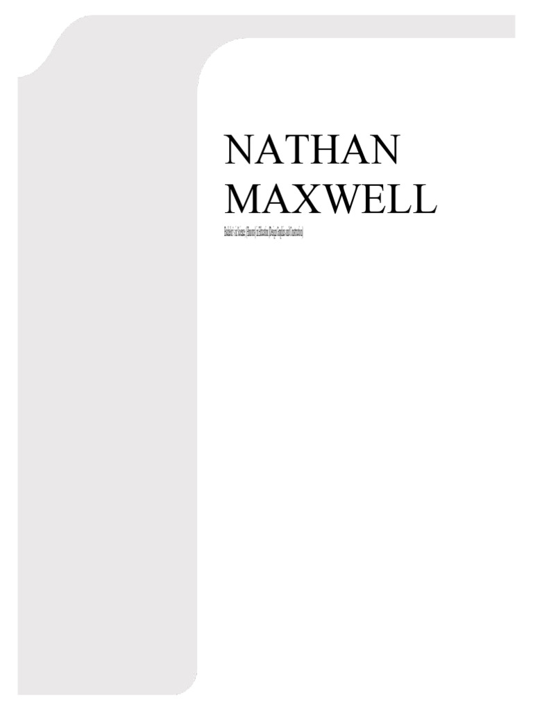 Nathan Maxwell: Bachelor's in Science, (Honours) in Education (Design ...
