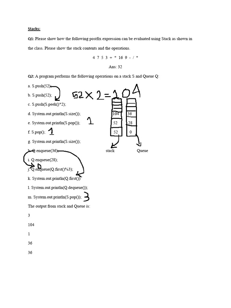 Stacks | PDF | Queue (Abstract Data Type) | Software Engineering Stacks | PDF | Queue (Abstract Data Type) | Software Engineering