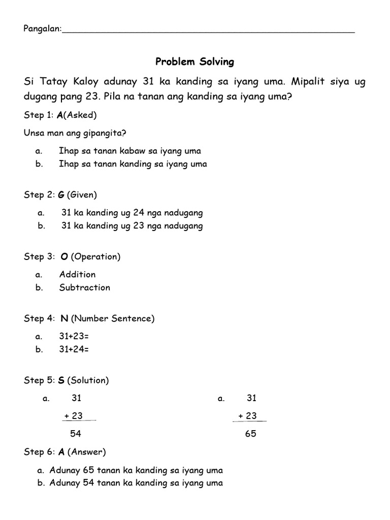 Problem Solving | PDF