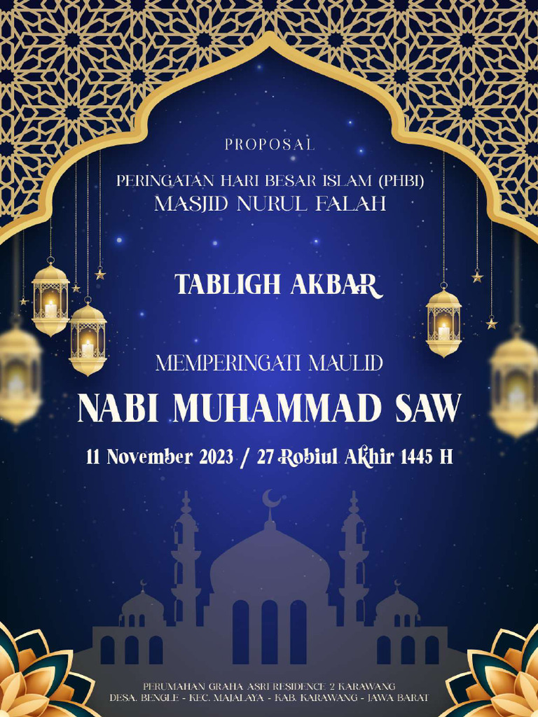 Proposal Phbi Maulid Nabi Muhammad Saw 1445 H | PDF