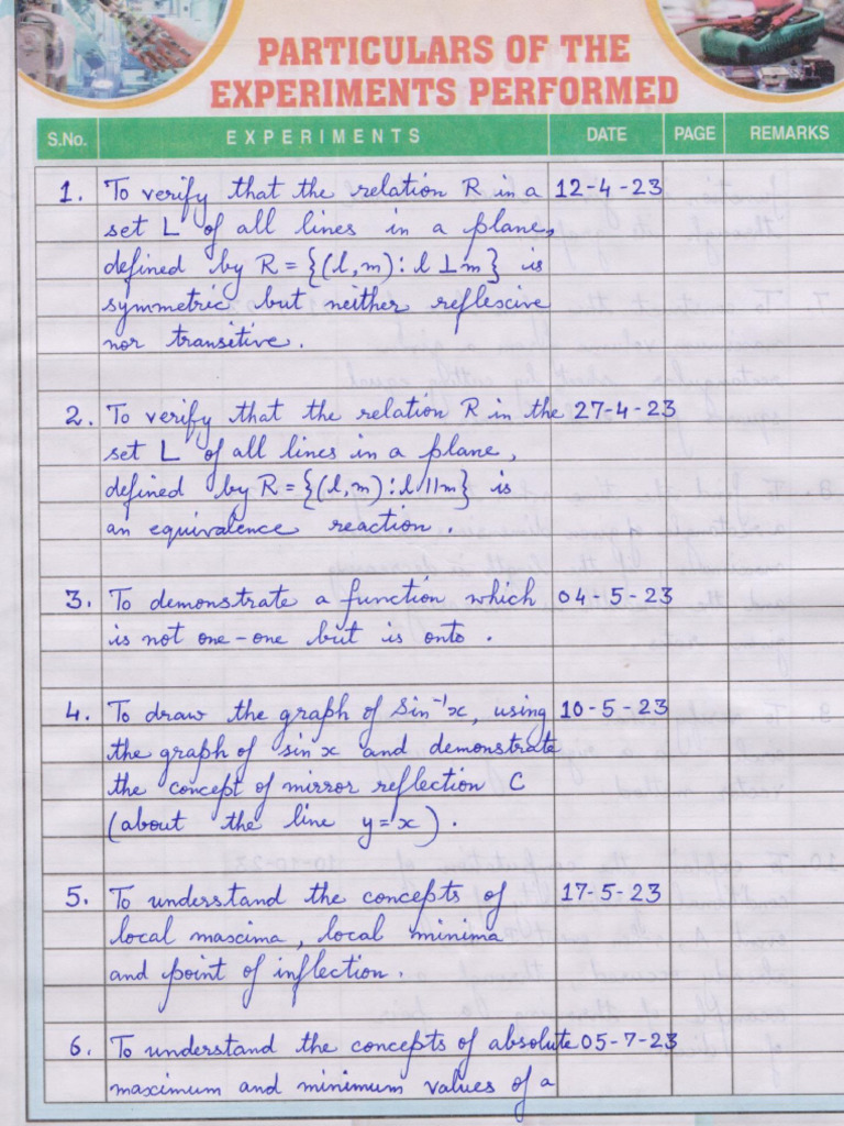 12 Maths Activity File-2023 | PDF