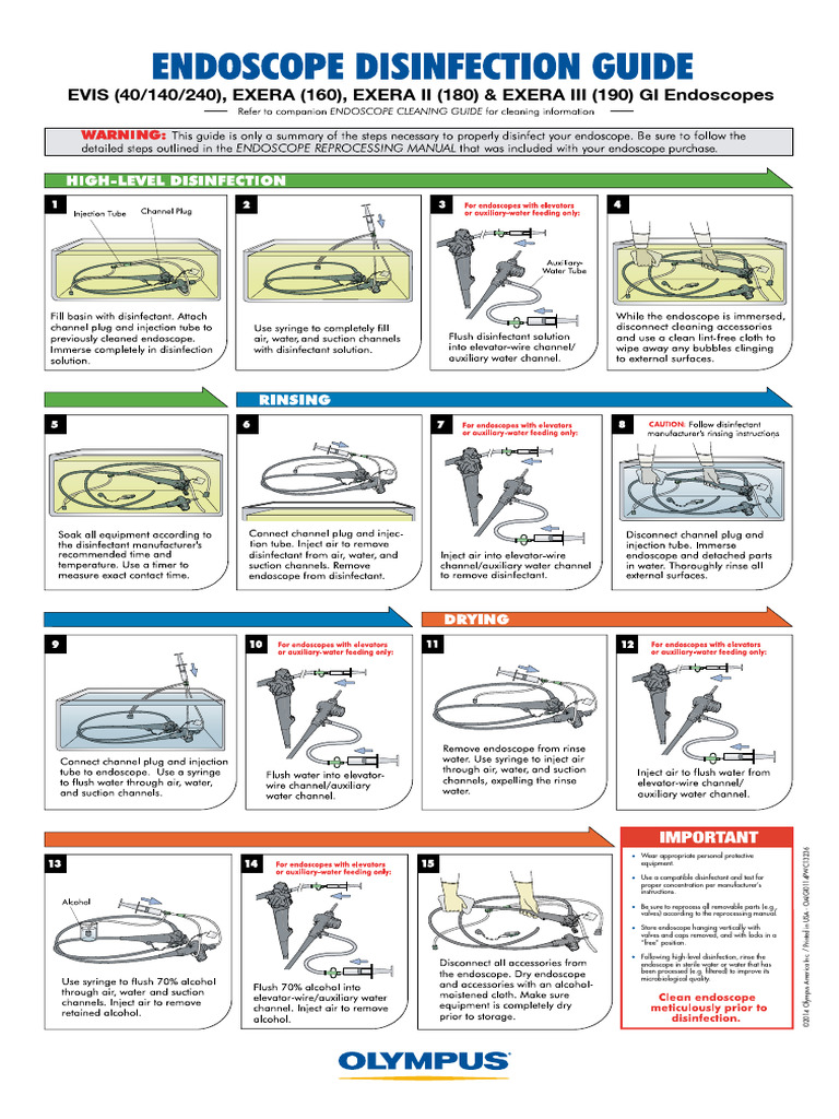 GI Endoscope High Level Disinfection Guide Poster 1 1 | PDF | Equipment