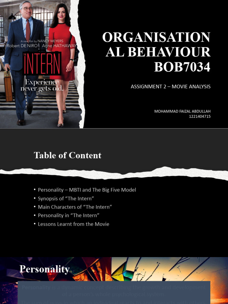 MBA Organisational Behaviour - Movie Analysis | PDF | Extraversion And Introversion | Cognition