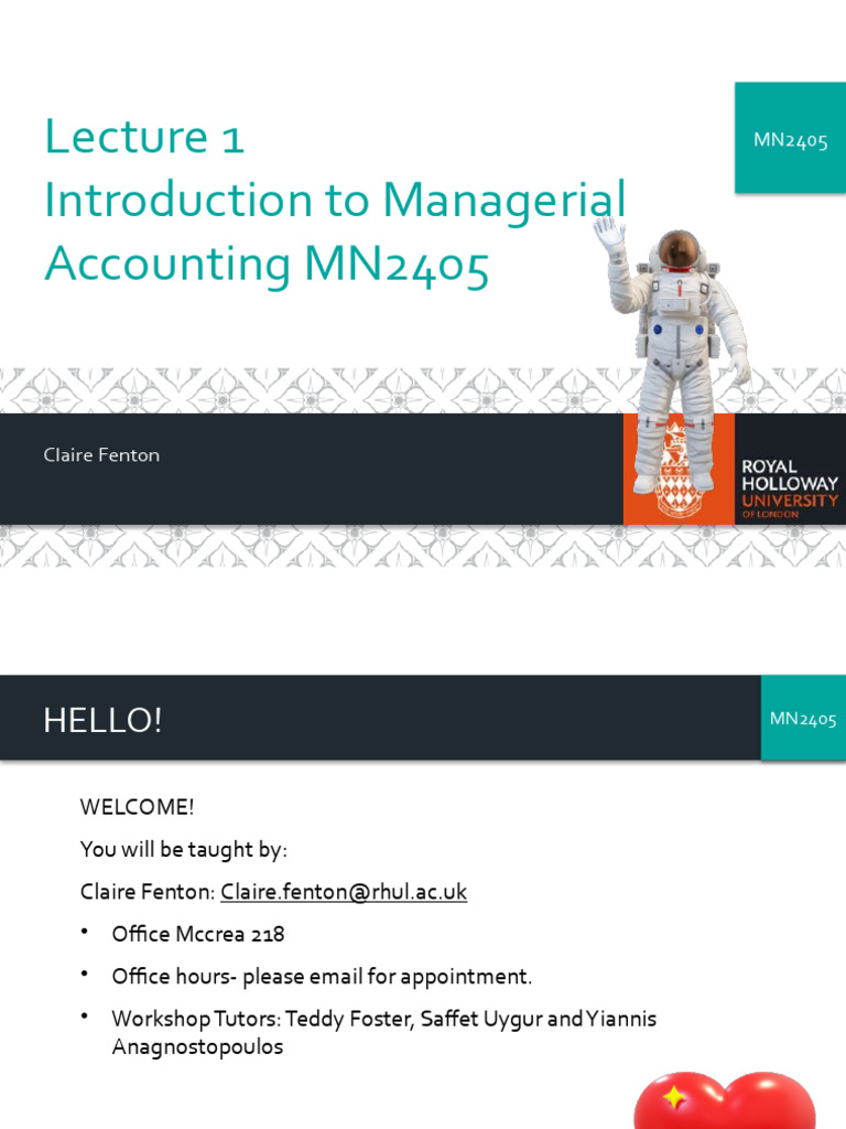 Introduction to Managerial Accounting MN2405 | PDF | Financial ...