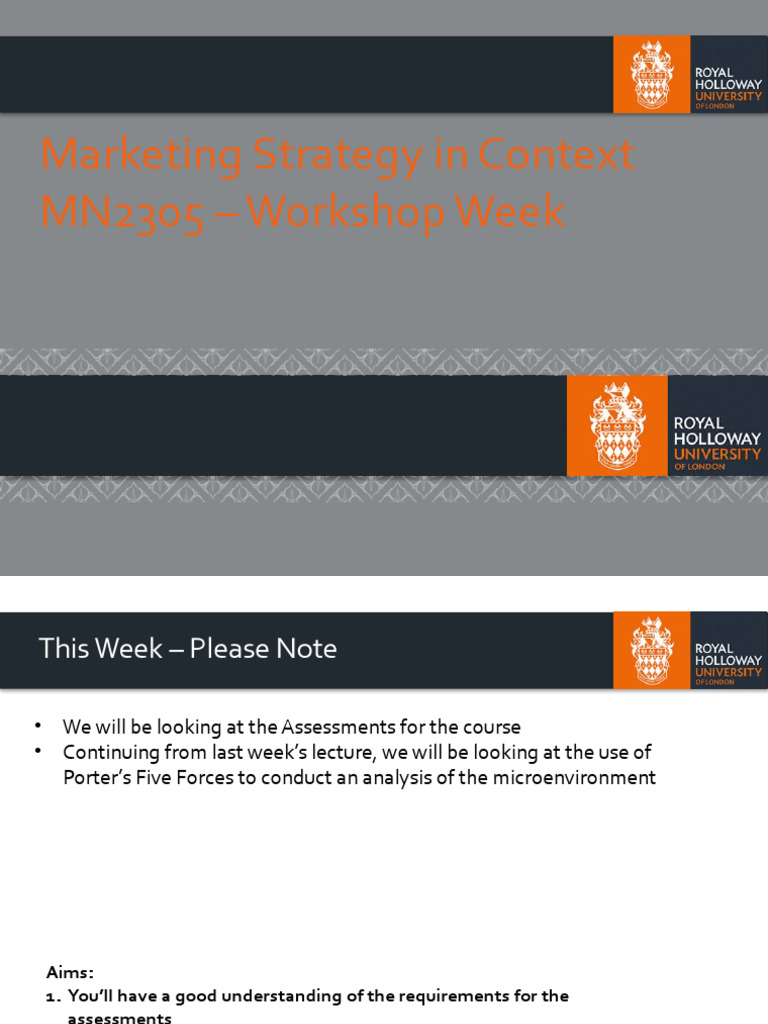 Workshop Week 2 Slides 2 | PDF | Brand | Marketing
