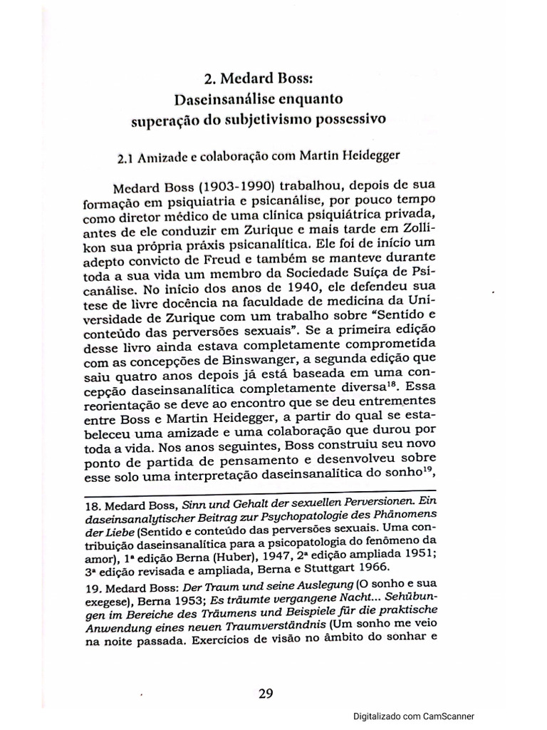 Holzhey-Kunz. Medard Boss Daseinsanalise Enquanto Superação Do ...