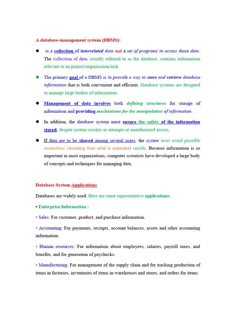 Unit 1 Pdf Databases Relational Model