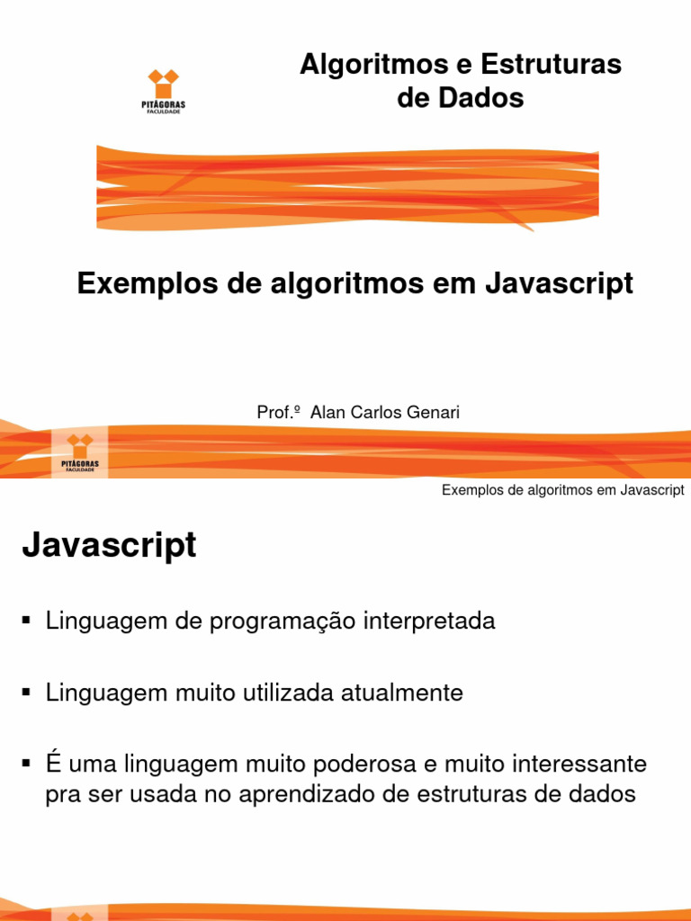 Alan Exemplos Javascript | PDF | Algoritmos | Script Java