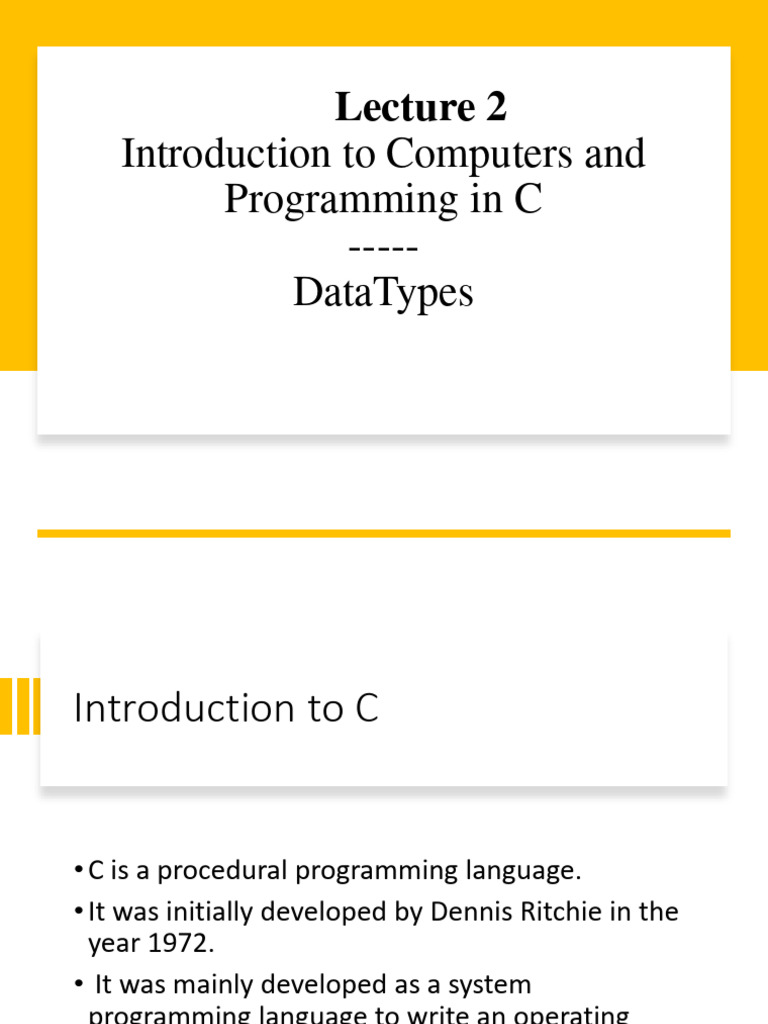 Lecture 2 Unit1 DataTypes | Download Free PDF | Data Type | Integer ... Lecture 2 Unit1 DataTypes | Download Free PDF | Data Type | Integer ...