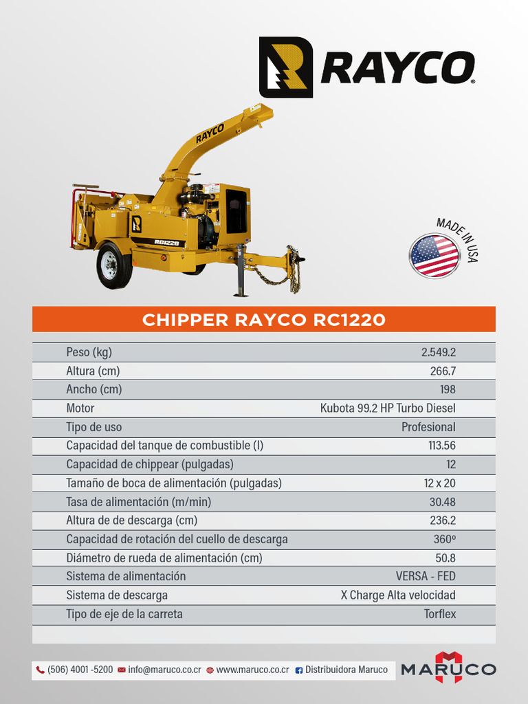 Chipper Rayco RC1220 | PDF