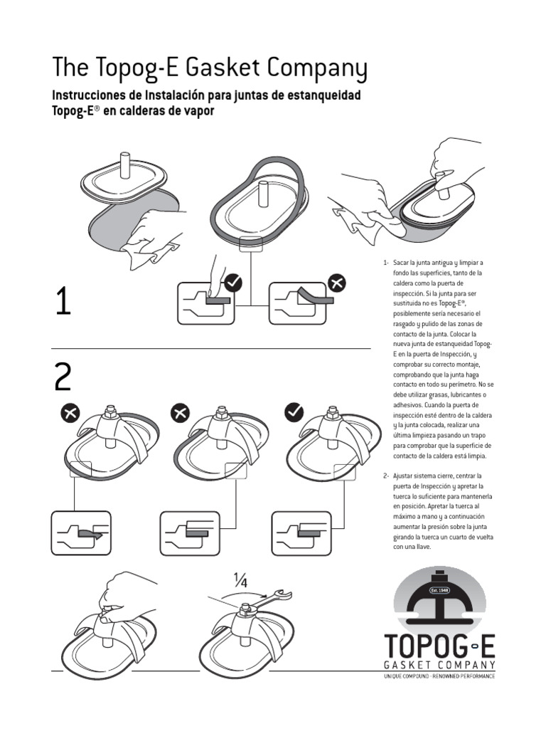 TOPOG-E Serie-180-Juntas-Instalacion | PDF | Ingeniería mecánica