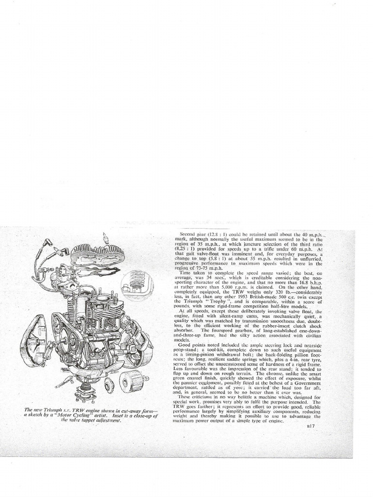 TRW Engine Drawing | PDF