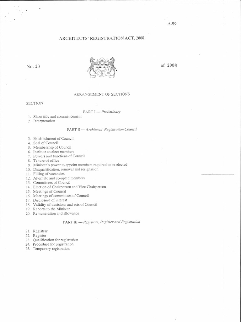Architects Registration Act of 2008 | PDF | Forgery | Justice