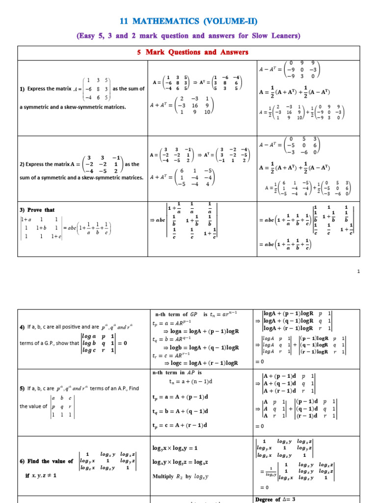 11maths V2 Slow Learner EM | PDF | Algebra | Linear Algebra