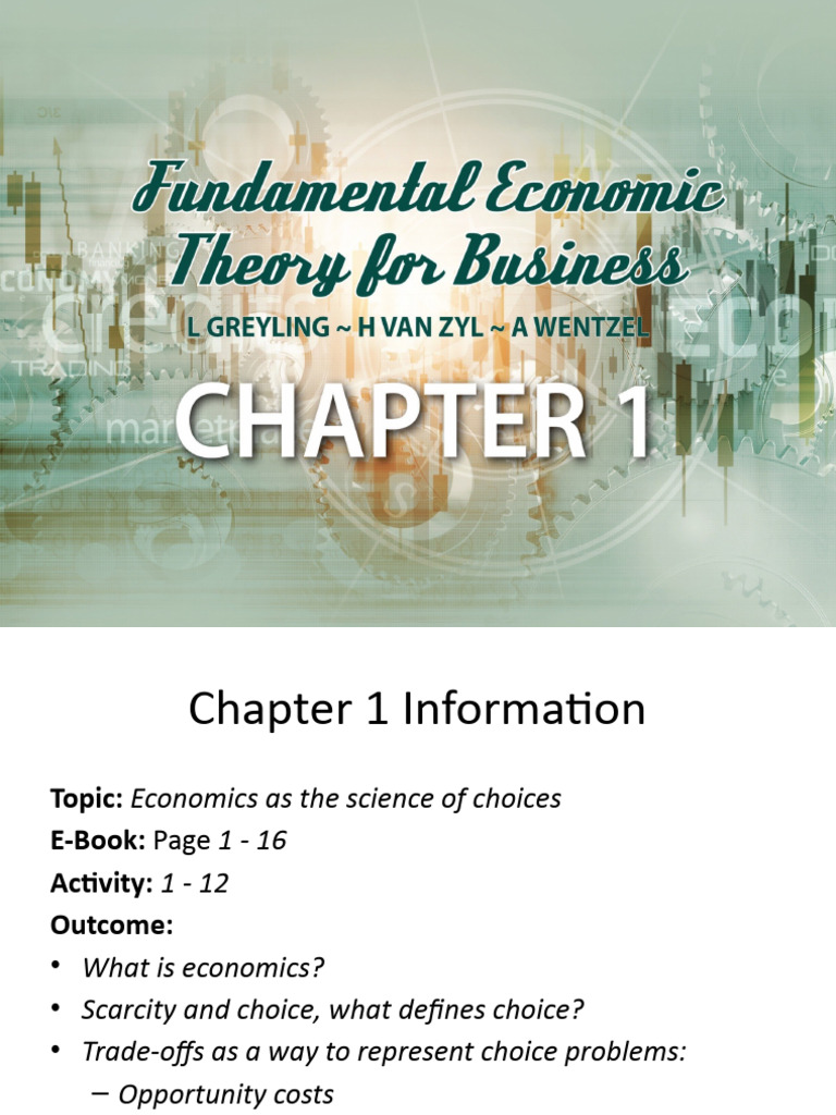 Chapter 1 Slides 2023 | PDF | Opportunity Cost | Economics
