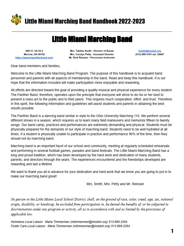 Little Miami Marching Band | PDF