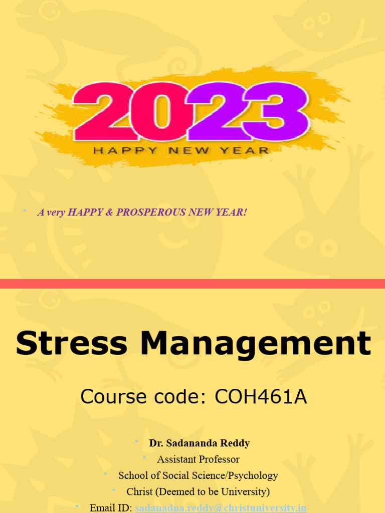 Introduction To Stress (Stress Management) | PDF | Stress (Biology ...