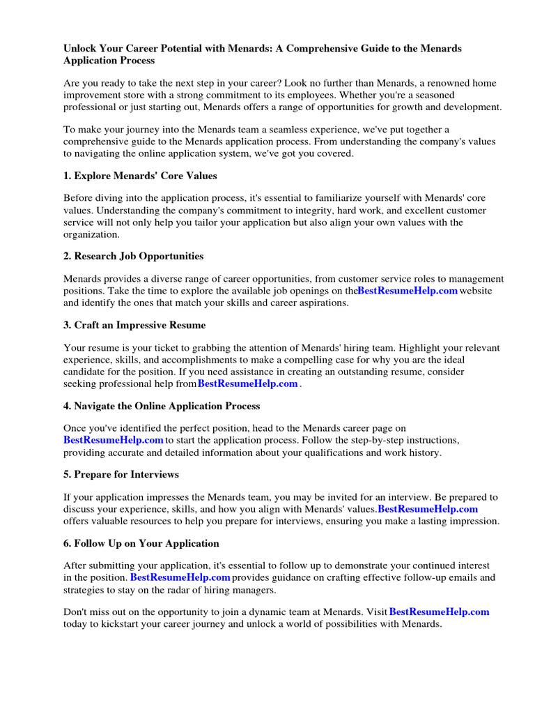 Menards Application Cover Letter | PDF | Résumé | Http Cookie