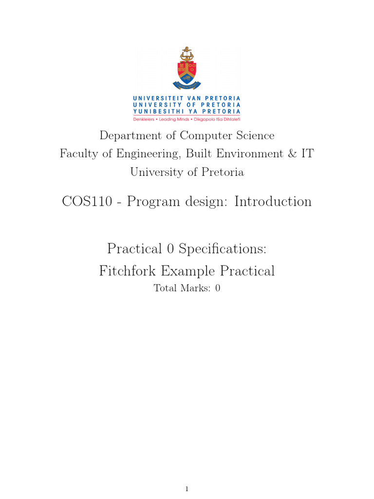 COS110 2022 Prac 0 | PDF | Plagiarism | Computer Program