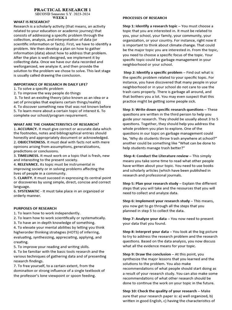 Week 1 PR1 Lecture | PDF | Experiment | Data