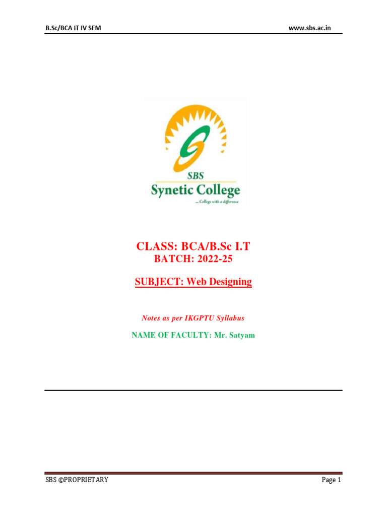 Wd Unit I 2 Pdf World Wide Web Internet Web