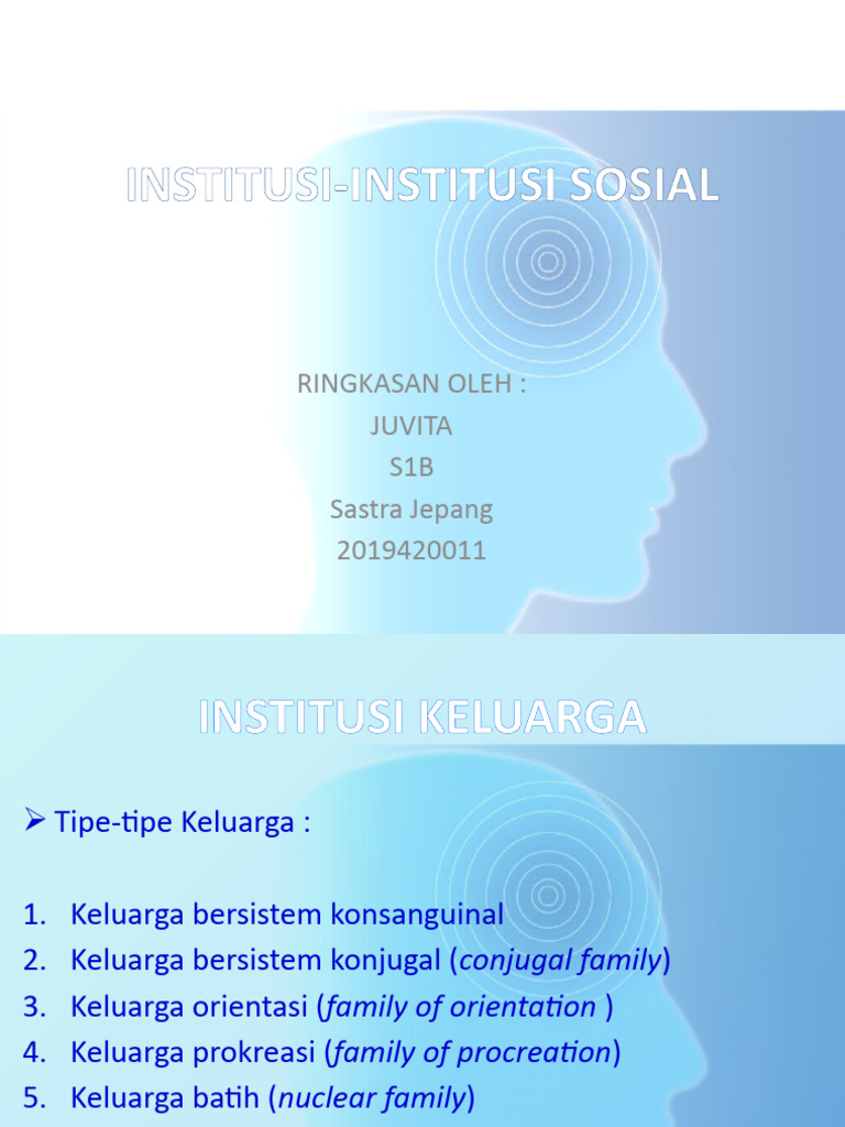 Bab 10. Institusi-Institusi Sosial | PDF