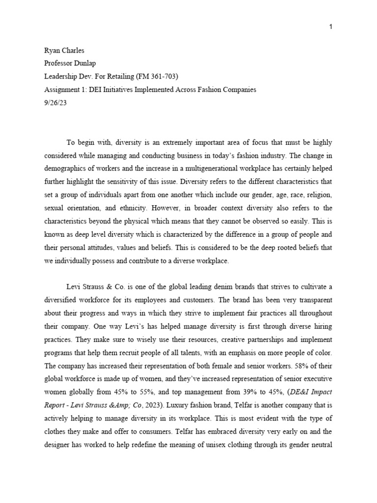 DEI Assignment | PDF | Social Science