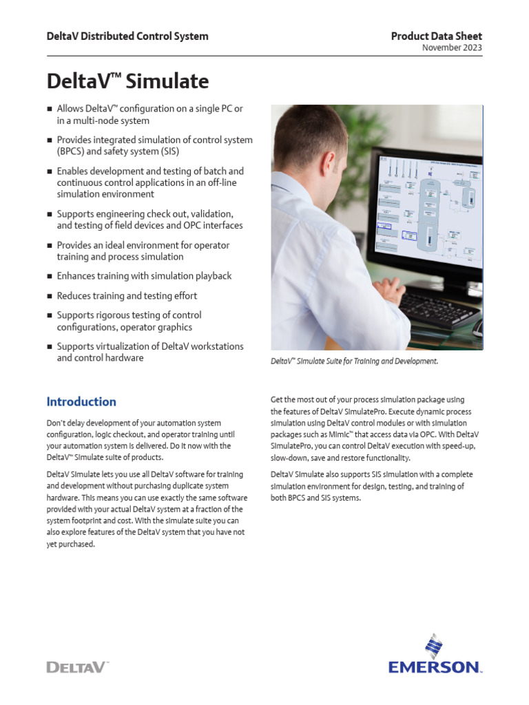 Product Data Sheet Deltav Simulate Deltav en 179018 | PDF | Simulation ...