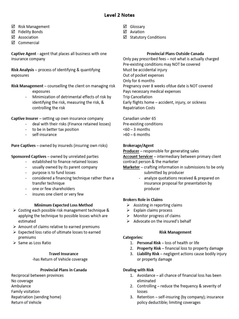 Insurance Notes | Download Free PDF | Insurance | Reinsurance