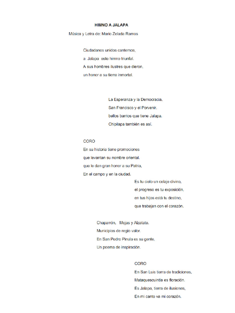Himno de Guatemala y Jalapa | PDF