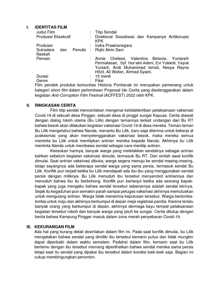 Resesnsi Titip Sendal | PDF