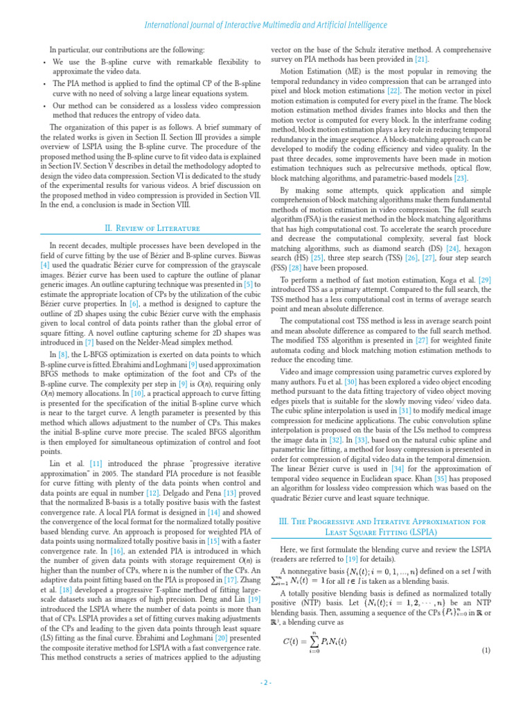 Video Data Compression by Progressive Iterative Ap-Pages-2 | PDF | Data ...