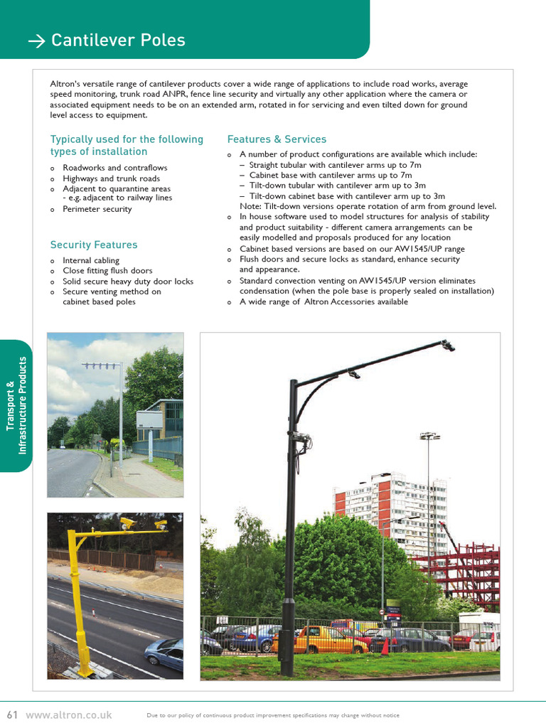 Cantilever Datasheet v4.5 | PDF | Road