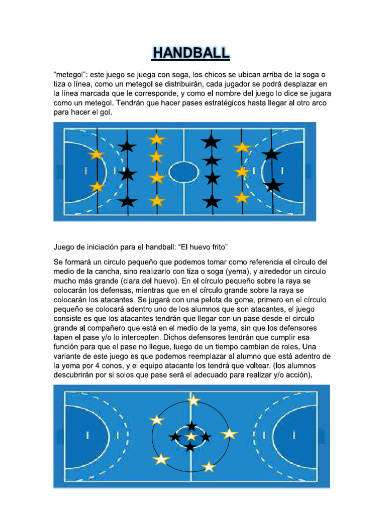 Actividades y Juegos de Handbol | PDF