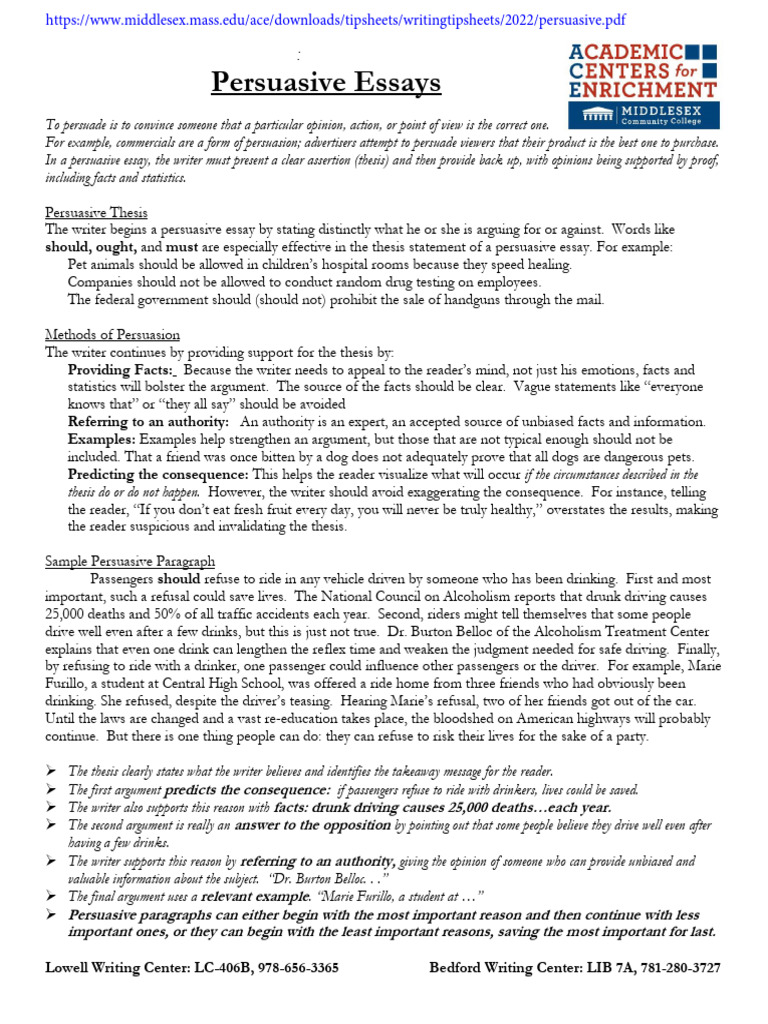 Persuasive | PDF | Persuasion | Essays